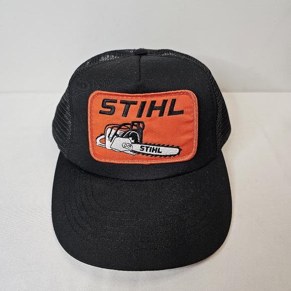 Stihl | Accessories | Stihl Chainsaw Black Snapback Hat Trucker Cap ...